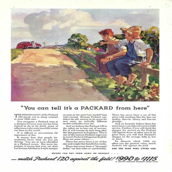 Packard | Art | 936 Packard 12 You Can Tell Its A Packard Vintage ...